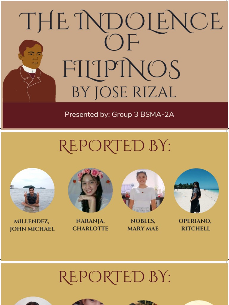 The Indolence of Filipinos | PDF | Philippines