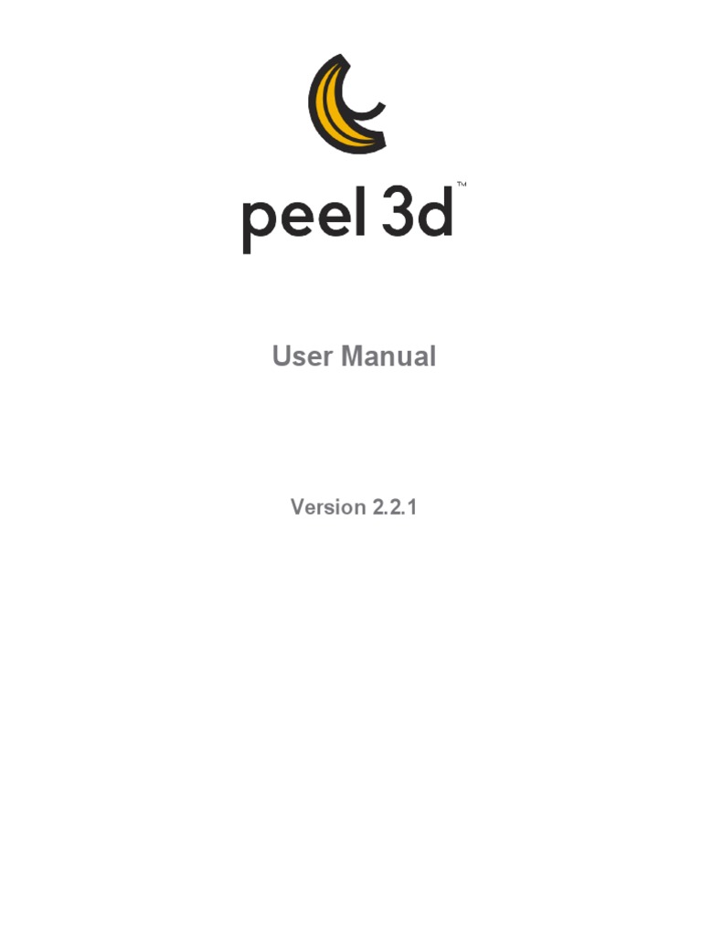 Peel 3d User Manual en | PDF | 3 D Computer Graphics | Microsoft Windows