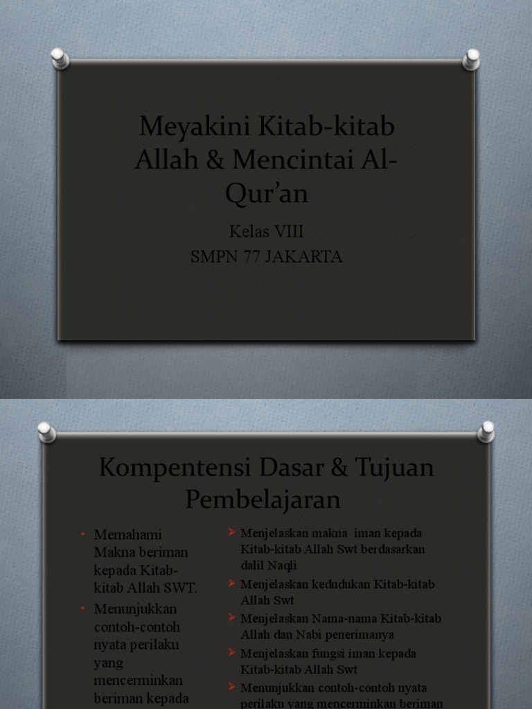 Iman Kepada Kitab-Kitab Allah | PDF