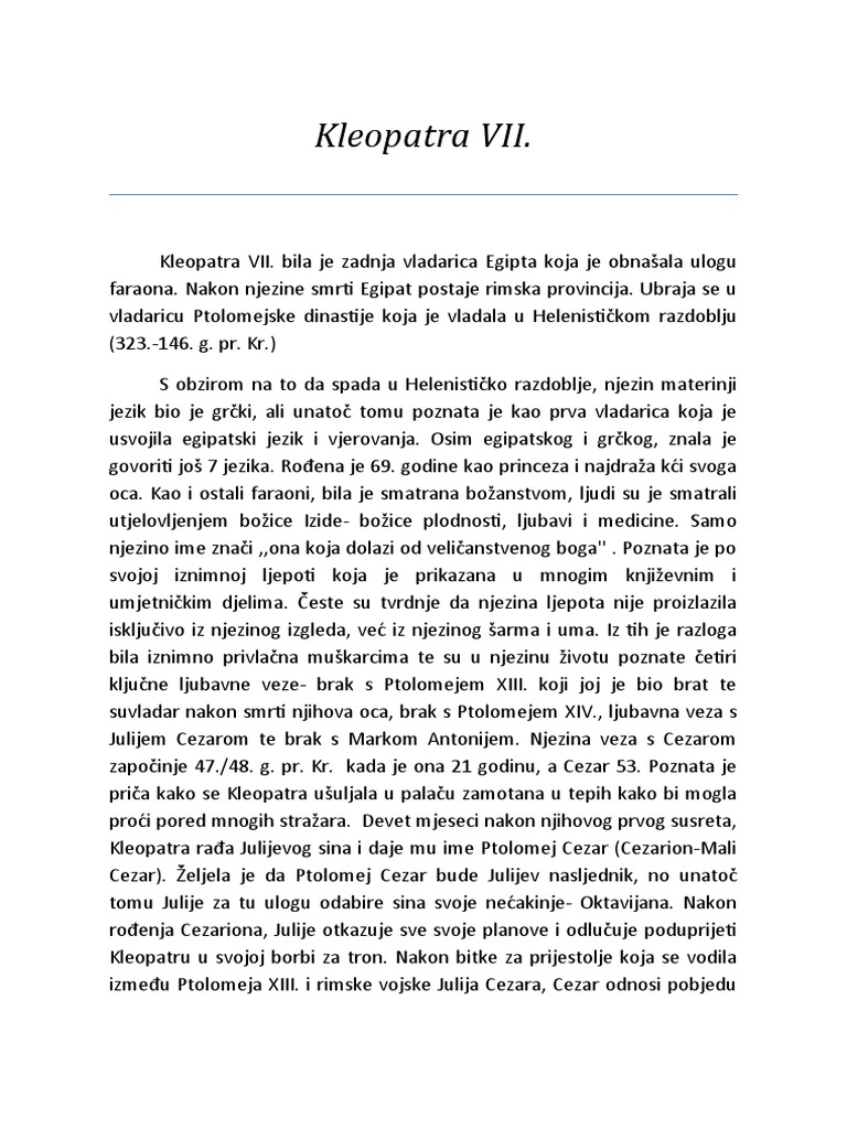 Kleopatra VII | PDF