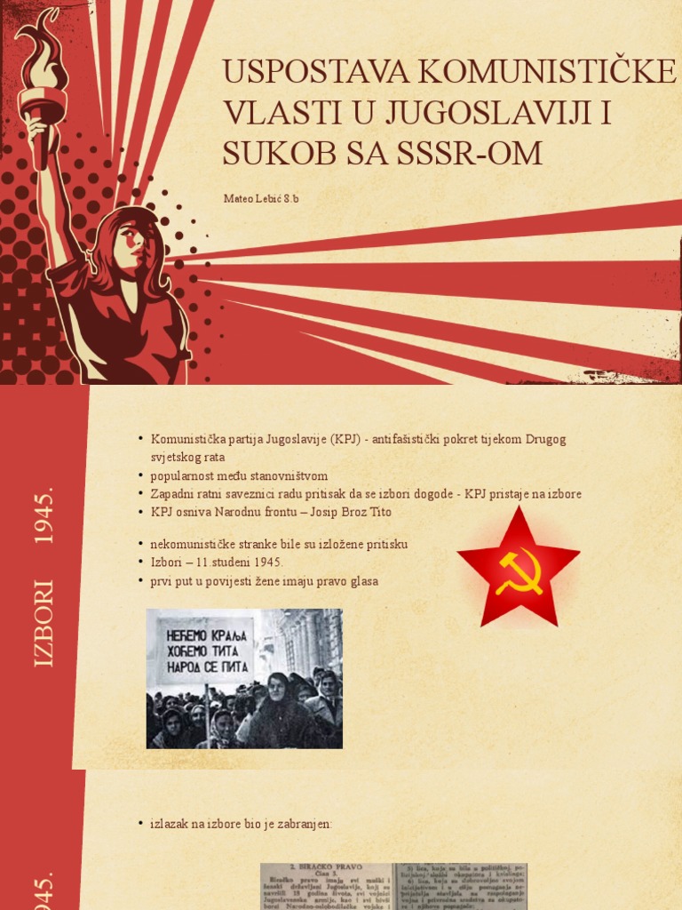 Uspostava Komunisticke Vlasti U Jugoslaviji I Sukob Sa Sssr-Om | PDF