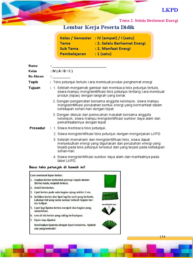 LKPD Kelas 4 Tema 2 ST 2 PB 1 Eka Mei Tasari | PDF