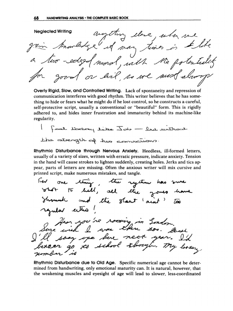 Slow,: Overly Rigid, and Controlled Writing | PDF | Anxiety ...