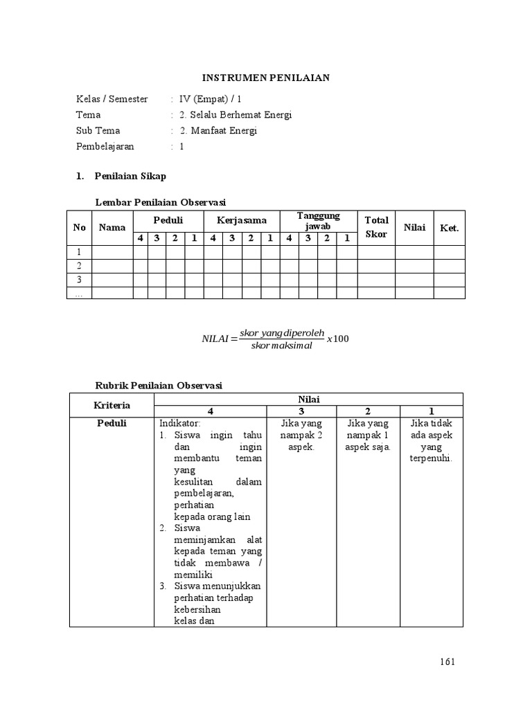 INSTRUMEN PENILAIAN K4 T2 ST2 PB1 Eka Meitasari | PDF