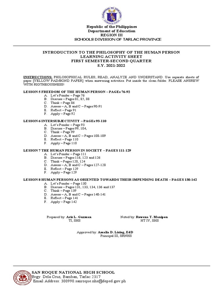 Las Intro 2 Philo 2ND Quarter | PDF