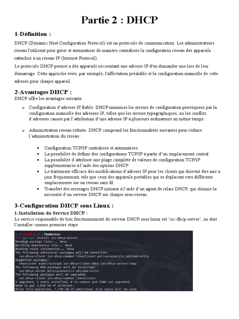 Guide complet sur la configuration DHCP Linux | PDF | Architecture (Informatique) | Informatique