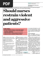 Patient Restraint: Ethics and Guidelines | PDF | Informed Consent | Patient