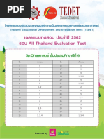 TEDET2567 Science G6 | PDF