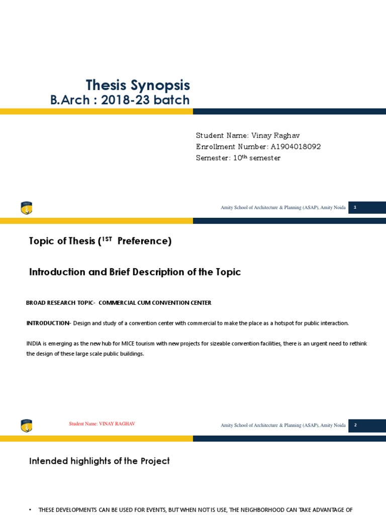 Thesis Synopsis 1 | PDF | Design