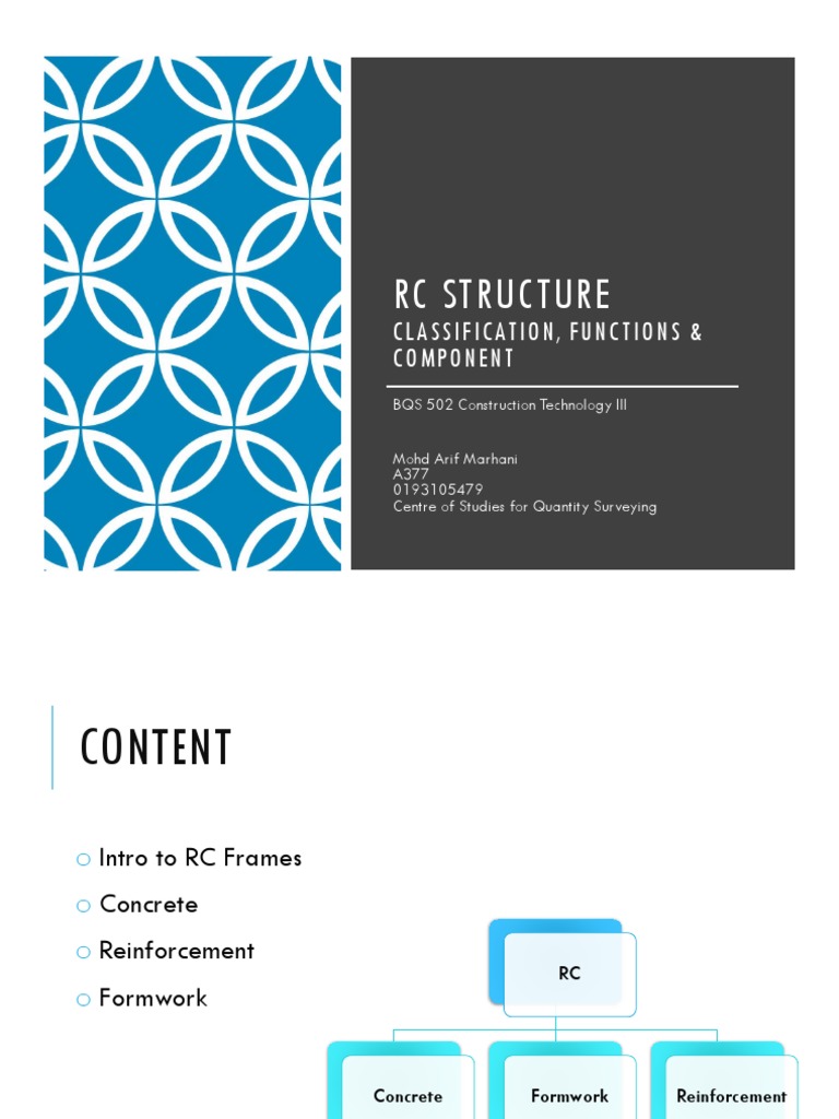 RC Frame Construction: Materials & Methods | PDF | Concrete | Cement