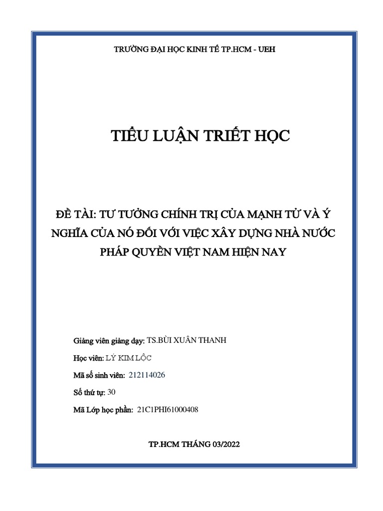 30 - Ly Kim Loc - Tieu Luan | PDF