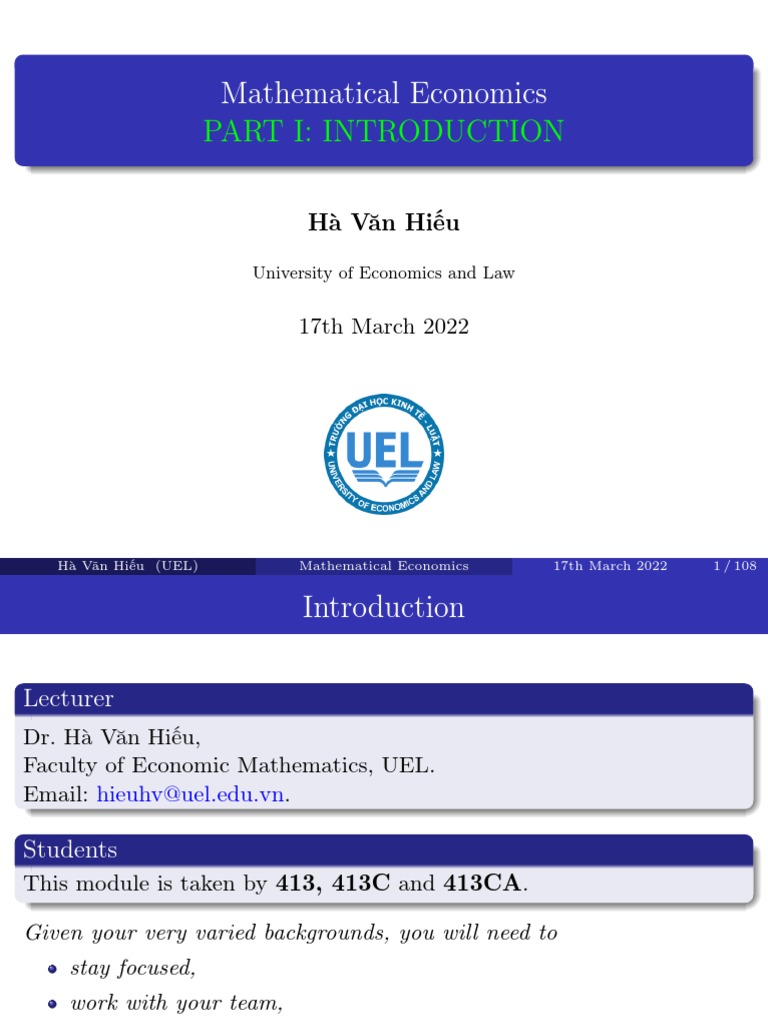 Introduction to Mathematical Economics | PDF | Matrix (Mathematics ...