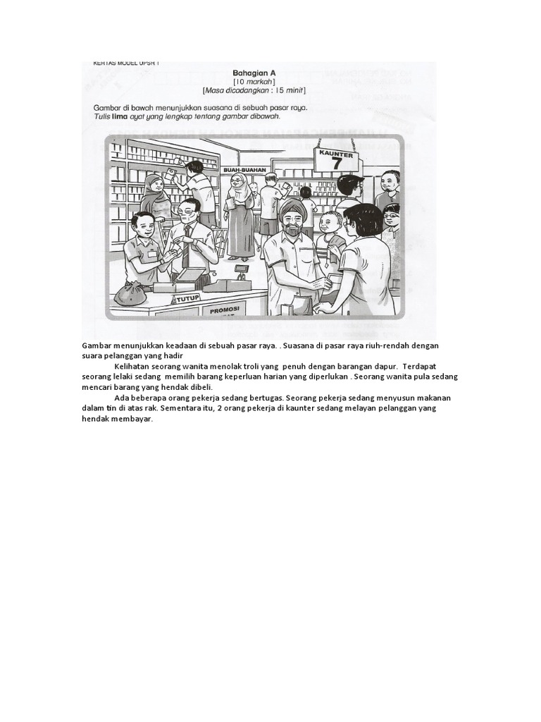 Suasana Di Pasar Raya | PDF