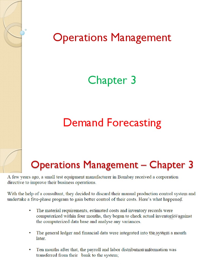 Demand Forecasting Pdf Forecasting Statistical Inference