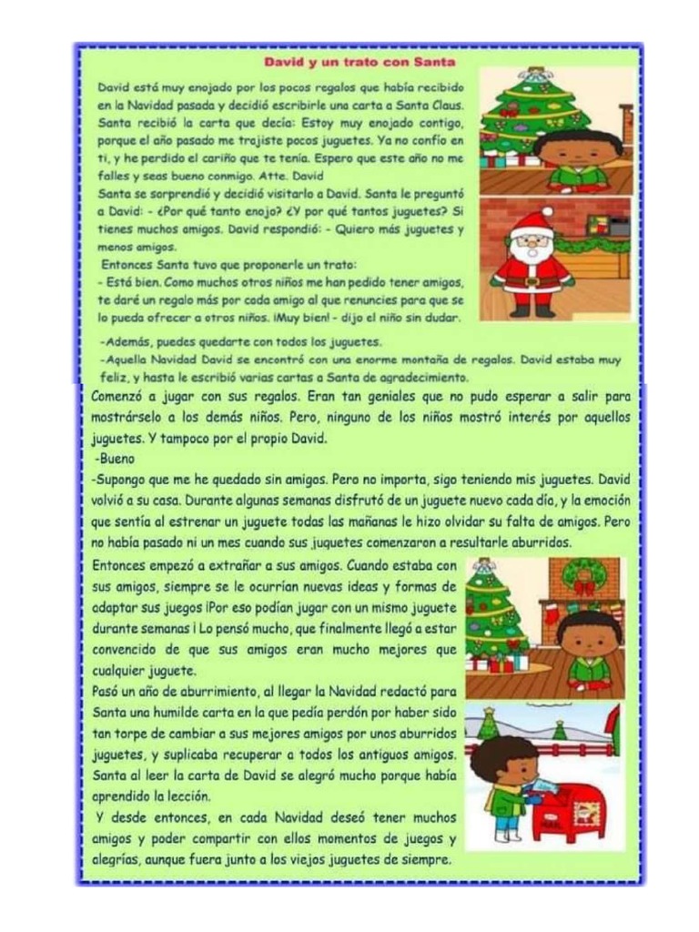 Cuestionario: Cuento de Navidad | PDF