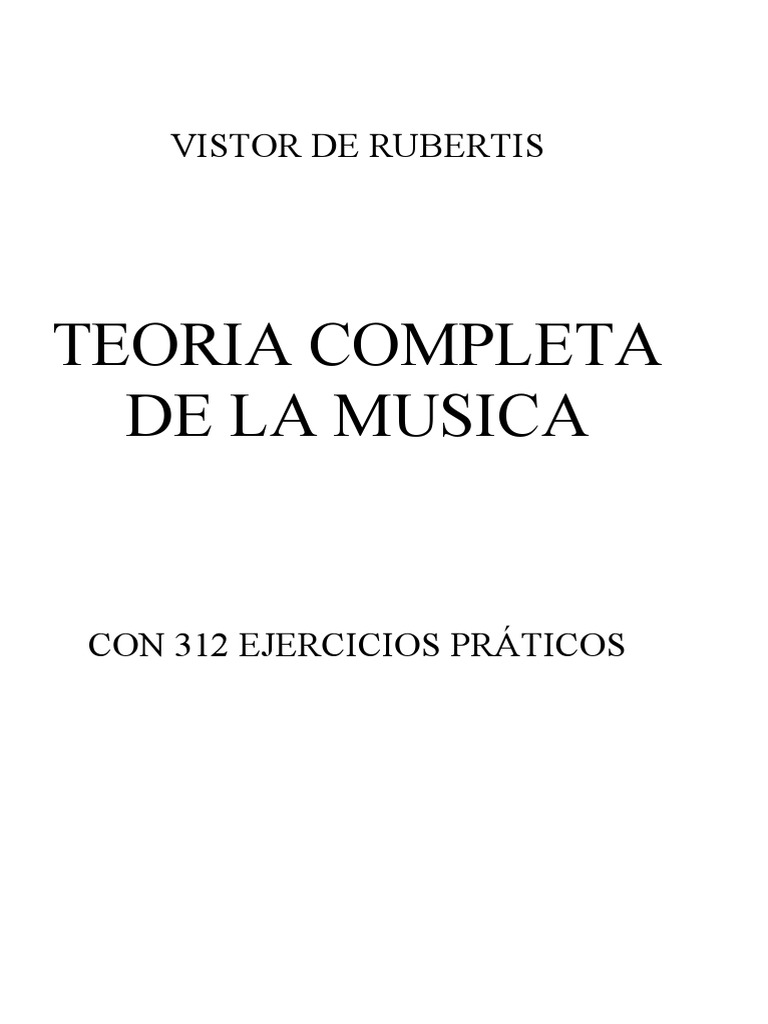Teoria Completa de La Musica | PDF | Notación musical | Composiciones ...