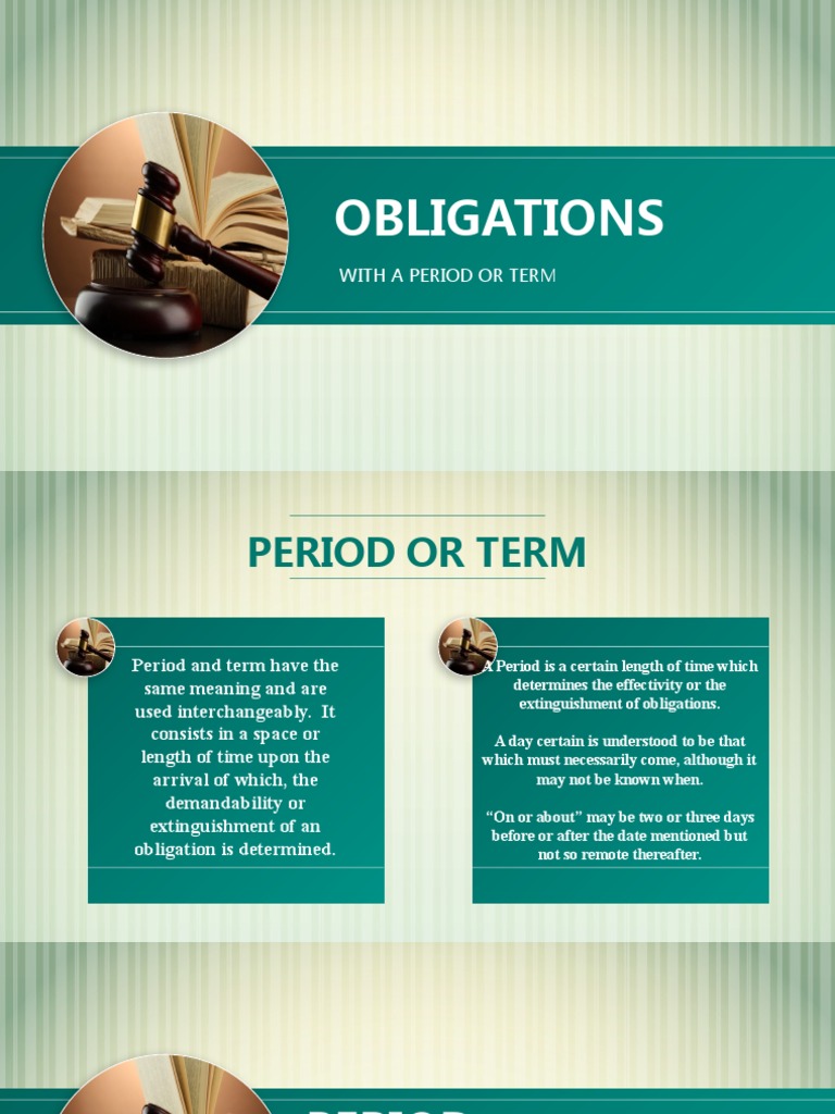 Understanding Obligations with Periods | PDF | Guarantee | Legal Concepts