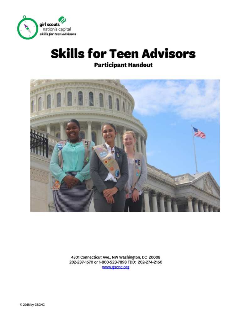 Skills Teen Advisor Handout | PDF | Mediation | Adolescence