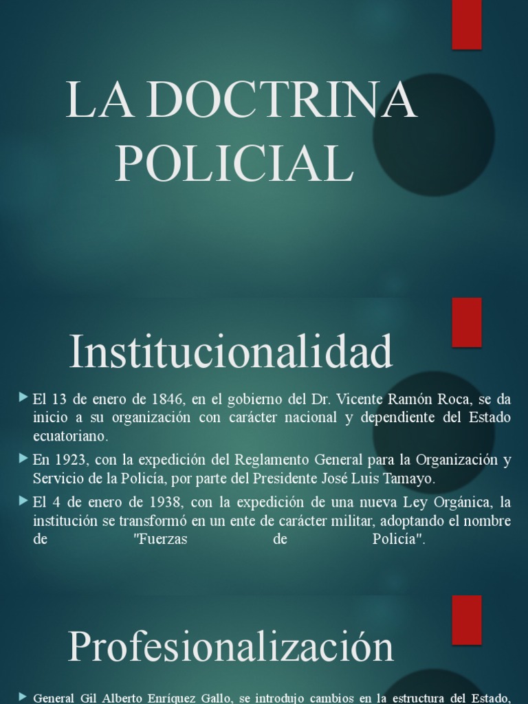 La Doctrina Policial 5 Clase para Nearpod | PDF