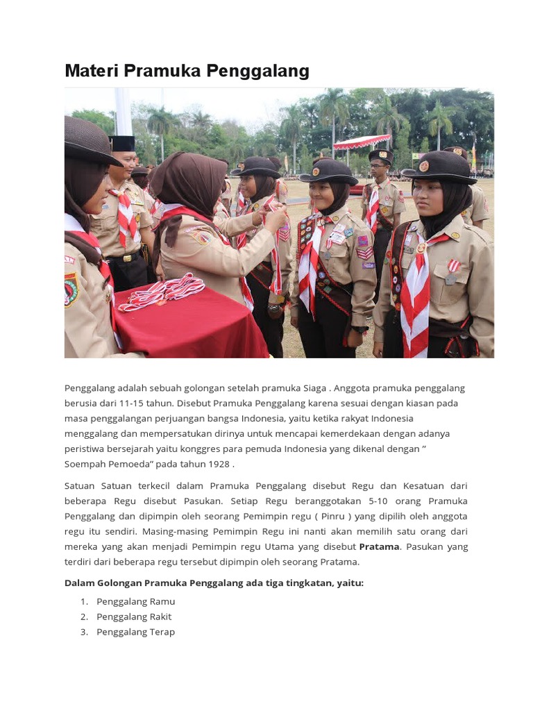 Materi Pramuka Penggalang | PDF