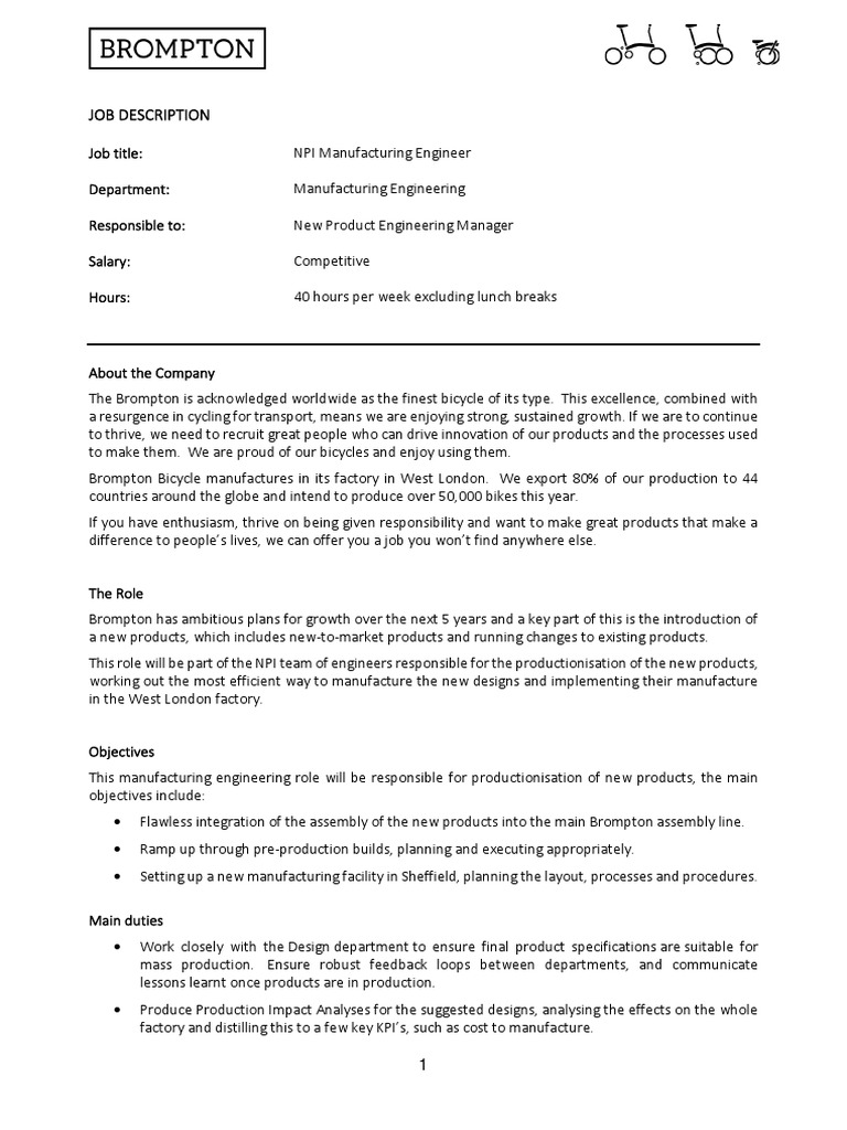 NPI Manufacturing Engineer 2019 | PDF | Verification And Validation ...