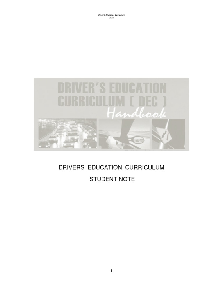 KPP 01 Driver's Education Handbook | PDF | Driver's License | Traffic