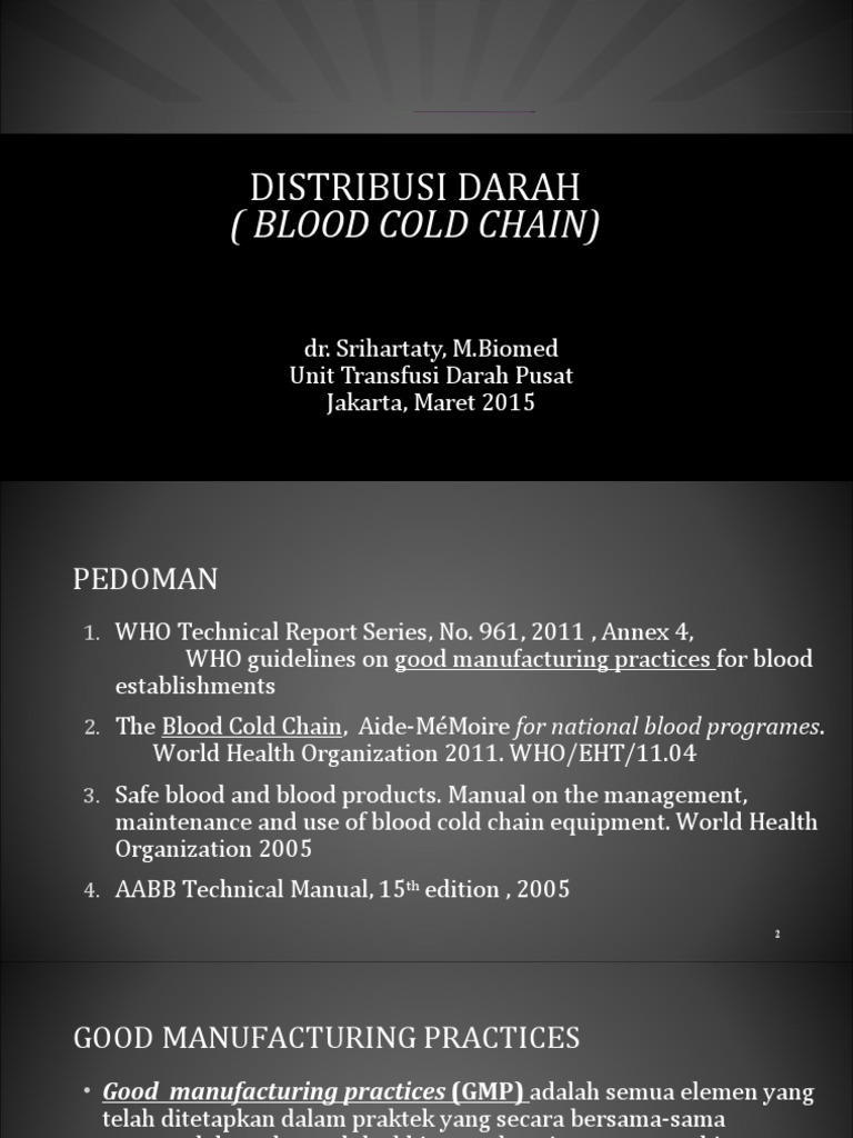 Blood Cold Chain | PDF