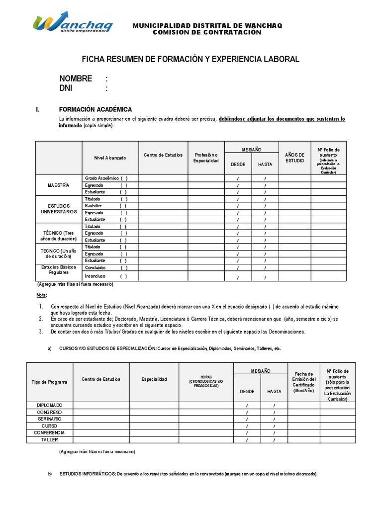 Ficha Resumen Cas | PDF | Titulo academico