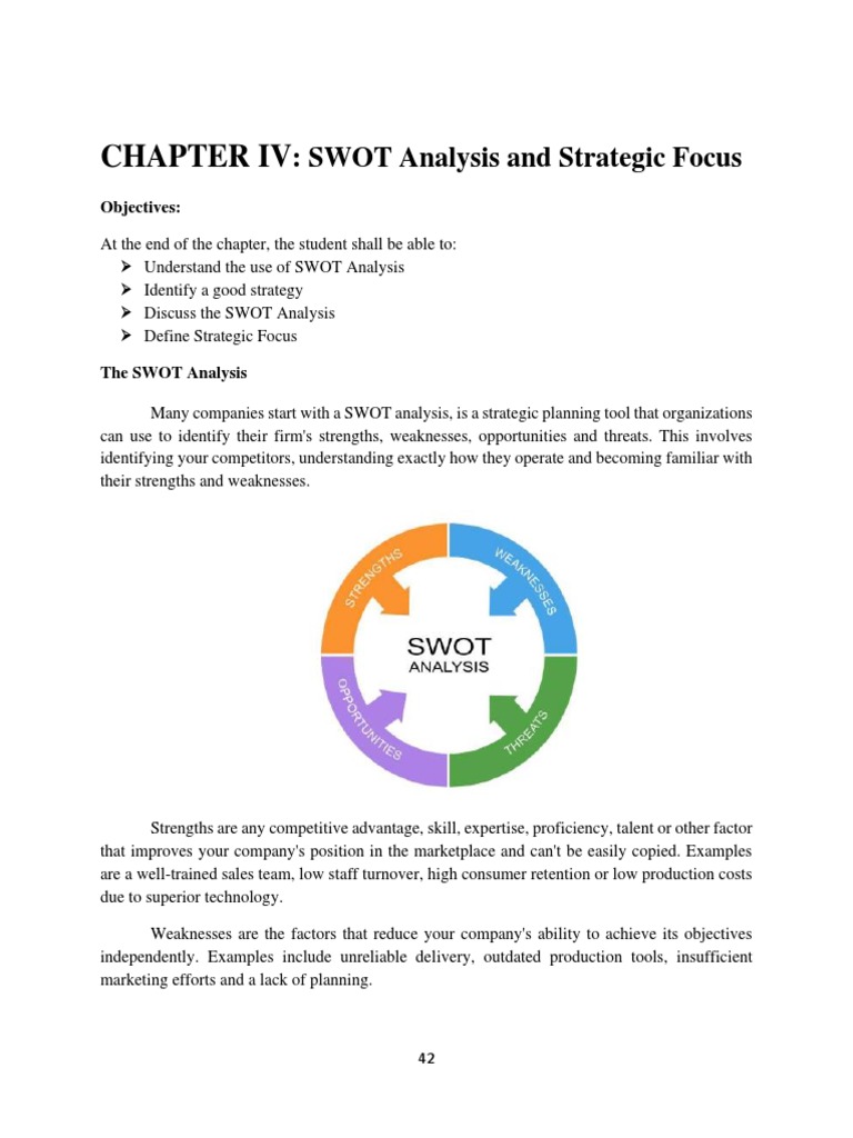Marketing Management CHAPTER 4 | PDF | Swot Analysis | Competitive Advantage