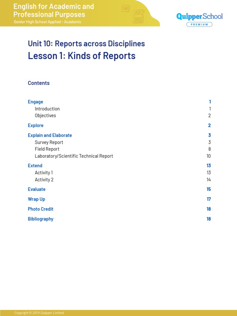 PDF (SG) - EAP11 - 12 - Unit 10 - Lesson 1 - Kinds of Reports | PDF ... PDF (SG) - EAP11 - 12 - Unit 10 - Lesson 1 - Kinds of Reports | PDF ...