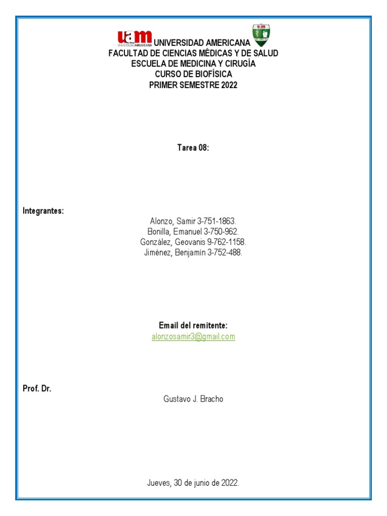 Tarea 08 - Biofisica | PDF | Tendón | El módulo de Young