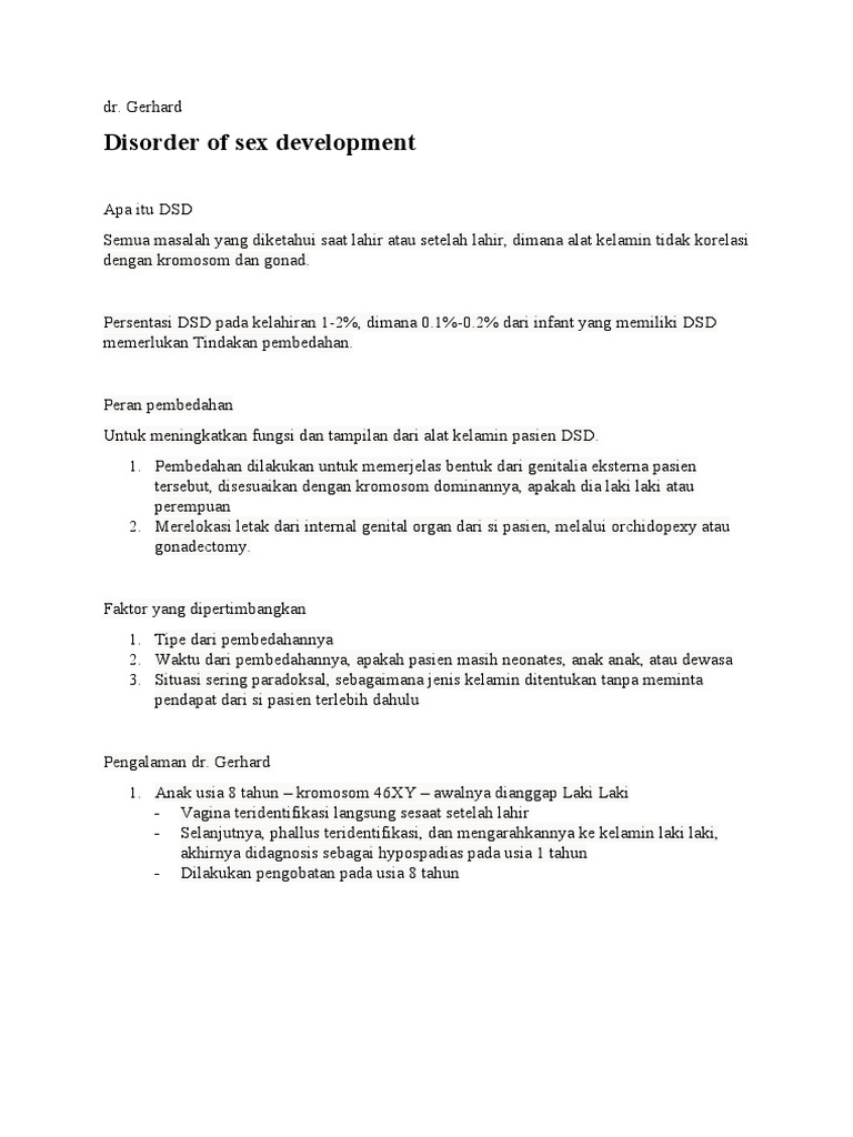 Disorders Of Sex Development Pdf