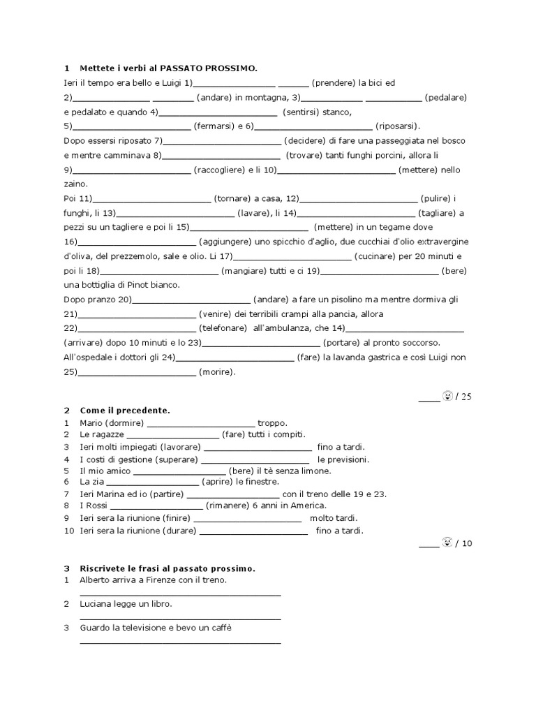 Passato Prossimo | PDF