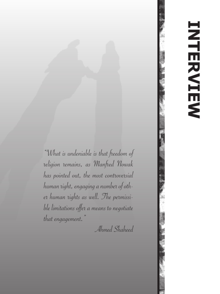Interview Section | PDF | Discrimination | Human Rights