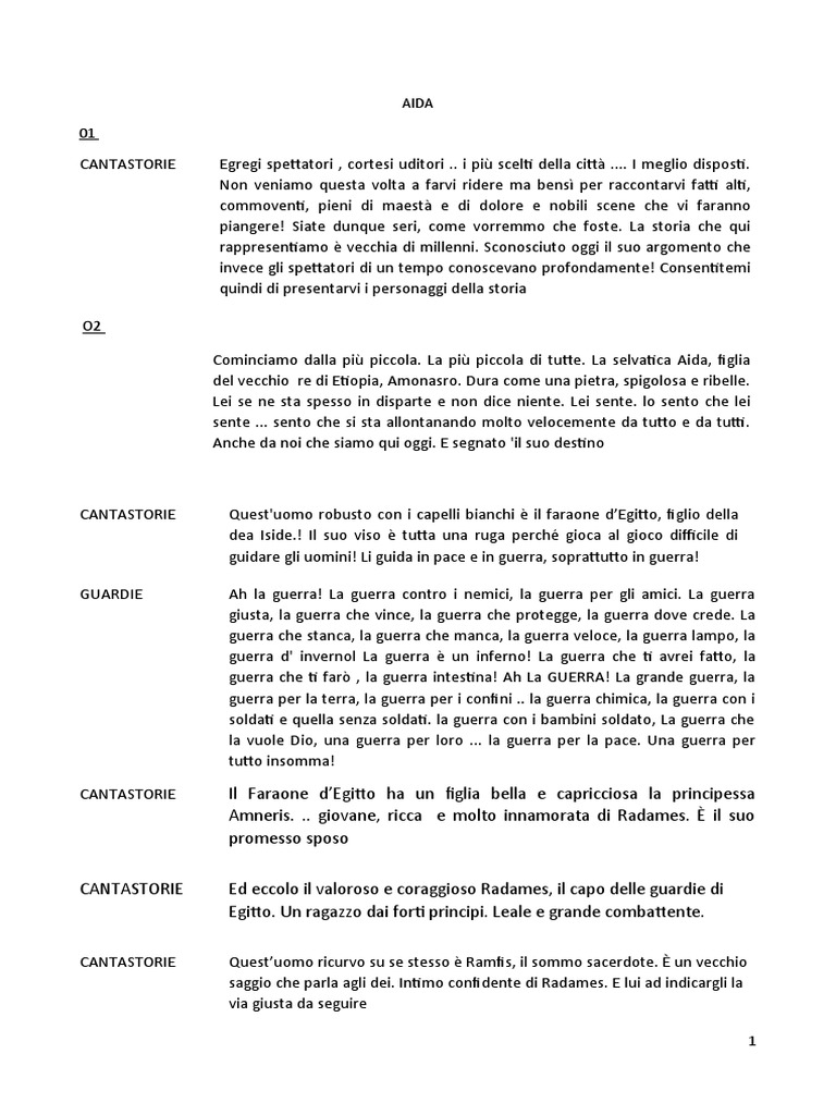 AIDA Copione | PDF