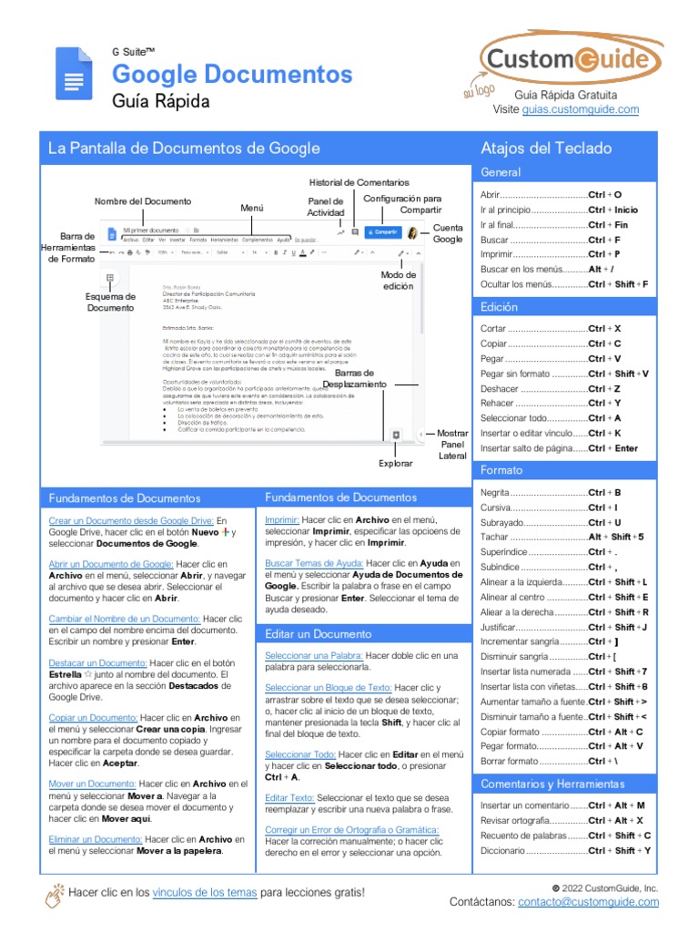 Google Documentos Guia Rapida | PDF