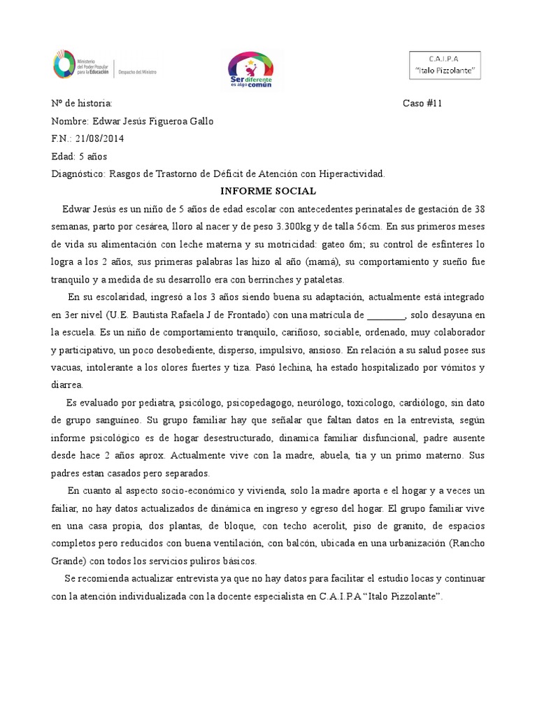 Informes Nelys Lisbeth | PDF | Espectro autista | Sicología