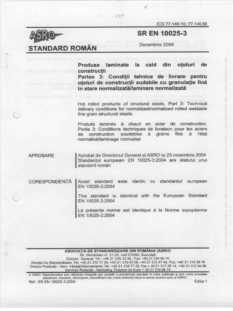 SR en 10025-3 | PDF