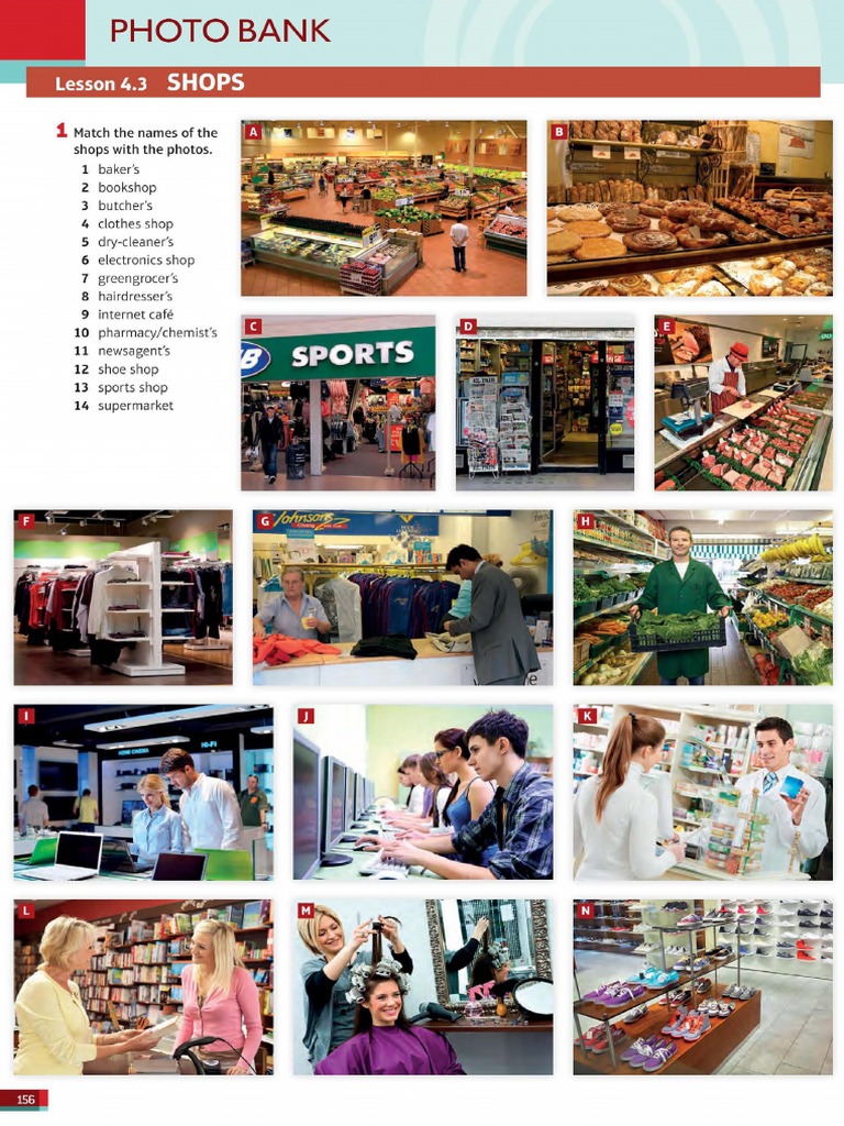 Vocabulary - Shops | PDF