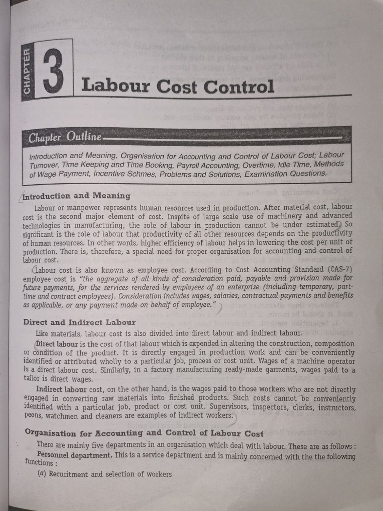 Labour Cost | PDF | Piece Work | Employment