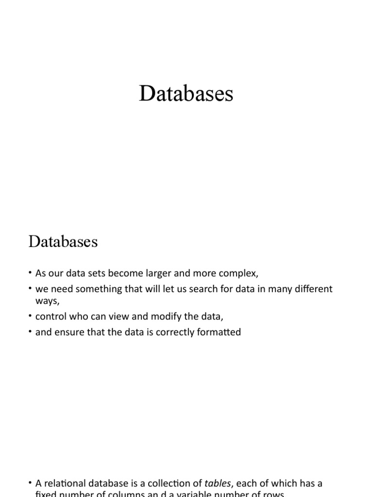 Databases Python | PDF Databases Python | PDF