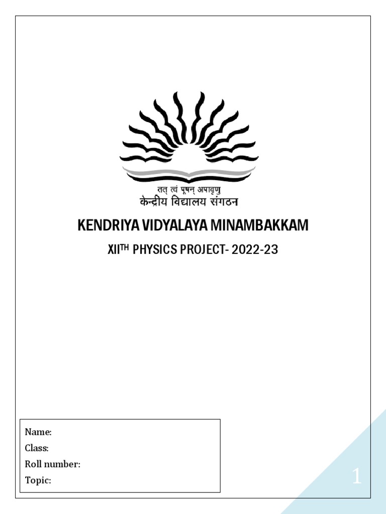 Physics Project (Refractive Index) | PDF | Optics | Atomic