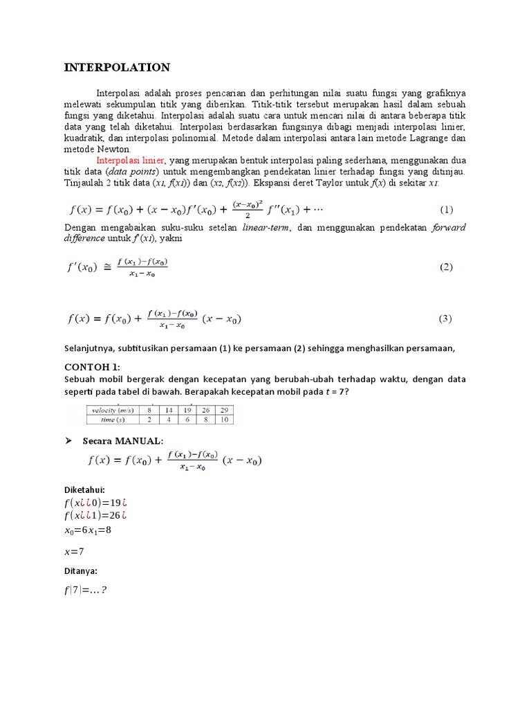 INTERPOLASI | PDF