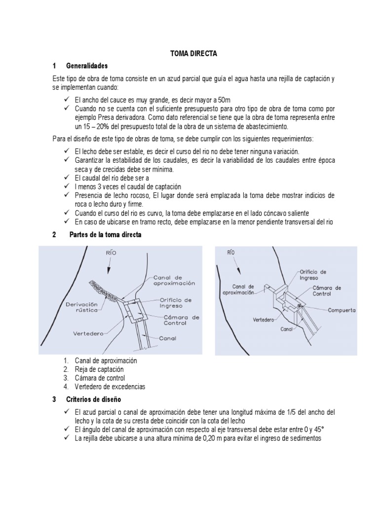 Toma Directa | PDF | Río | Hidrología