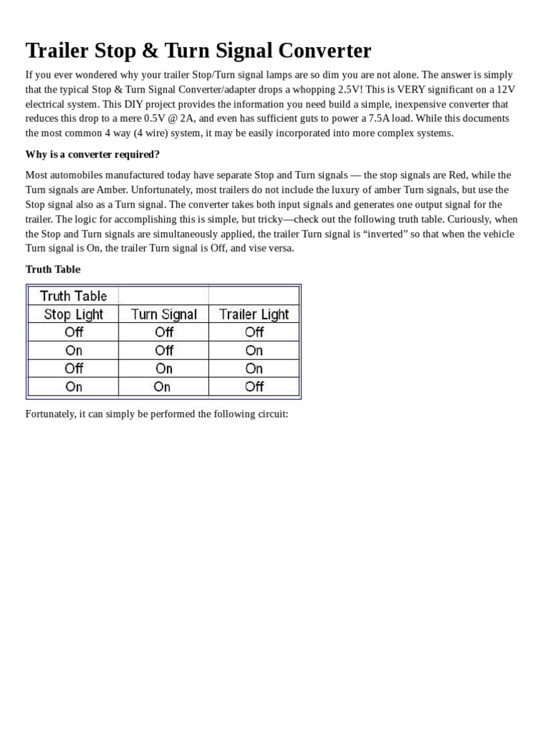 An Improved Trailer Stop and Turn Signal Converter Design with Low ...