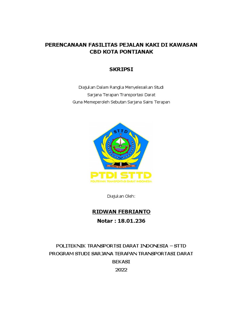 Fasilitas Pejalan Kaki Pontianak | PDF | Seni | Teknologi & Rekayasa
