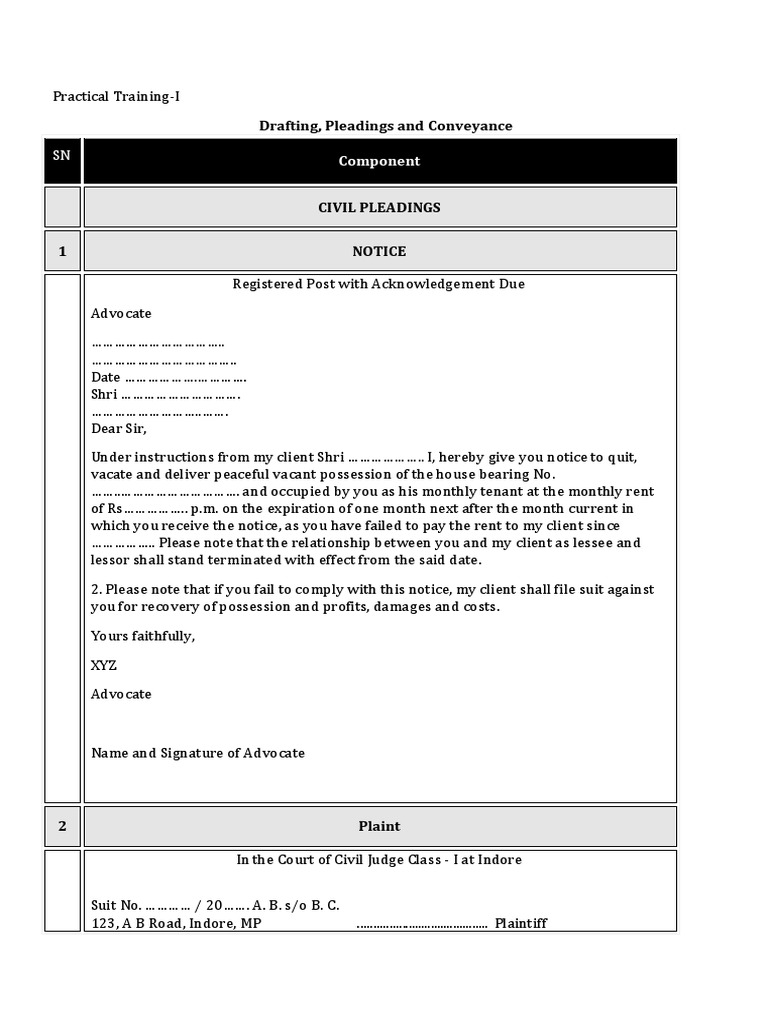 Drafting and Pleading | PDF | Mortgage Law | Bail