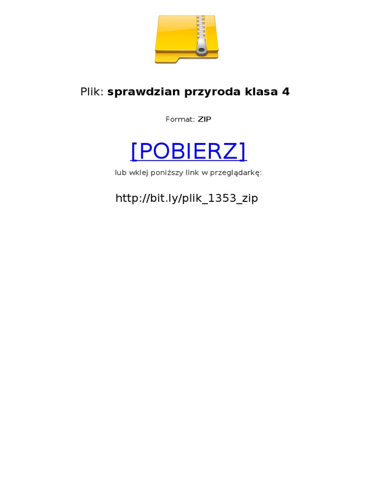 Sprawdzian Przyroda Klasa 4 | PDF