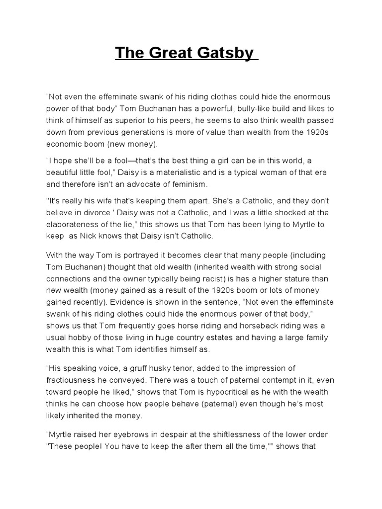 A Critical Analysis of Class Divisions and Hypocrisy Among Characters ...