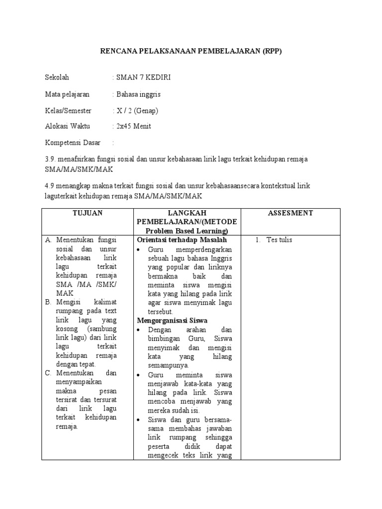 RPP Baru | PDF